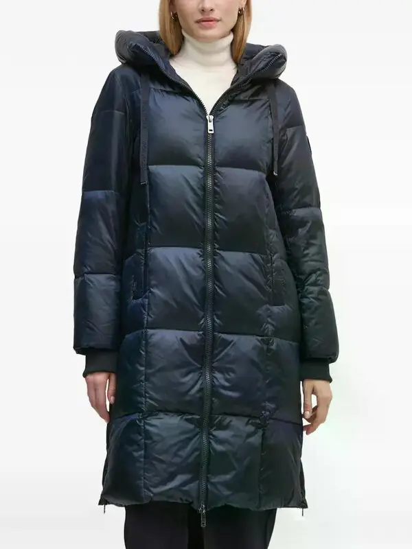 MOS MOSH Quilted Coat With Hood - Blue
