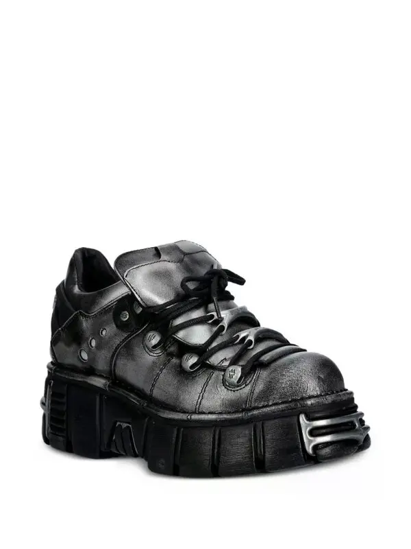 NEW ROCK Lace-up Lug-sole Trainers