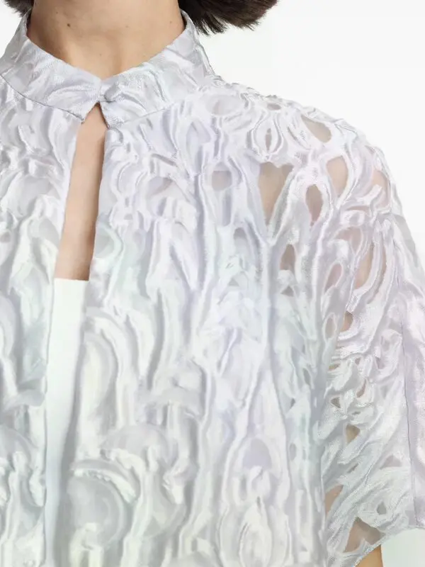 GEMY MAALOUF Floor-length Open Kaftan - White