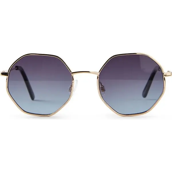 COTTON ON The Weekender Sunglasses - Gold Black Black Blue Smoke