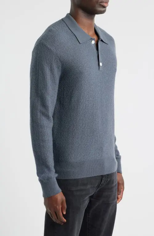 FRAME Long Sleeve Wool Polo Sweater