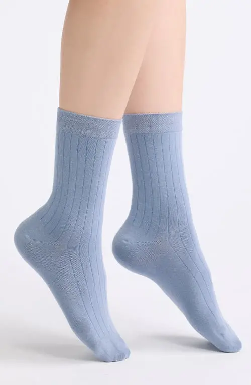 Nordstrom Ribbed Dress Socks - Blue Blizzard