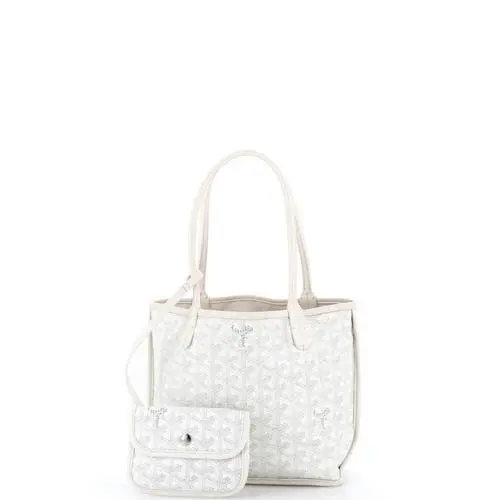 Goyard Anjou Reversible Tote Coated Canvas Mini - White