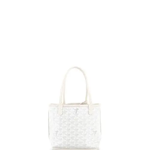 Goyard Anjou Reversible Tote Coated Canvas Mini - White