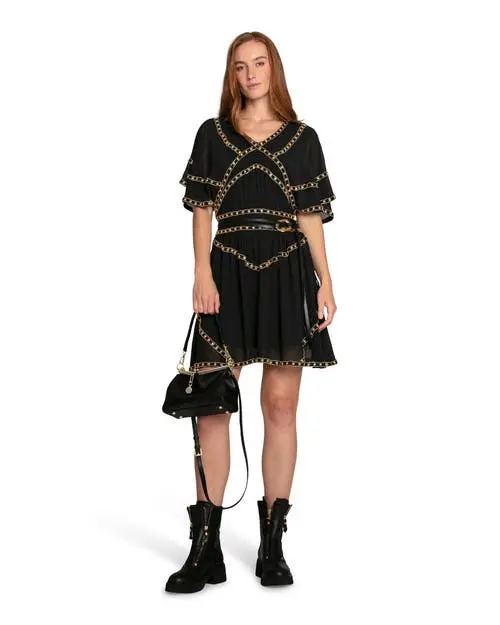 BELLE & BLOOM Beaded Trim Mini Dress