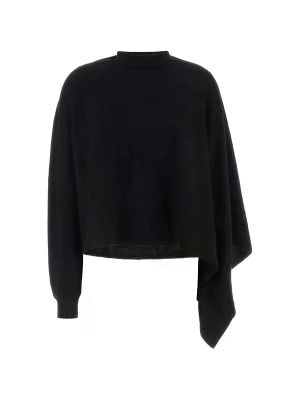 JIL SANDER Draped-detail Sweater - Black