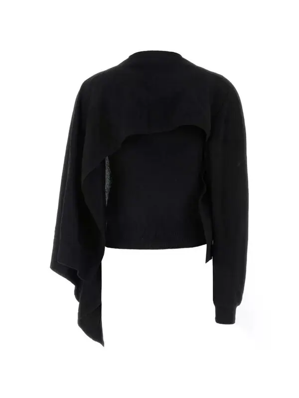 JIL SANDER Draped-detail Sweater - Black