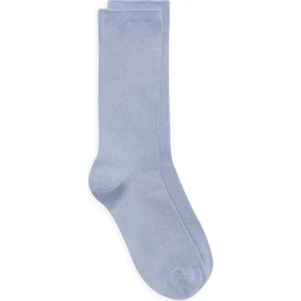 Nordstrom Everyday Rib Crew Socks - Blue Blizzard