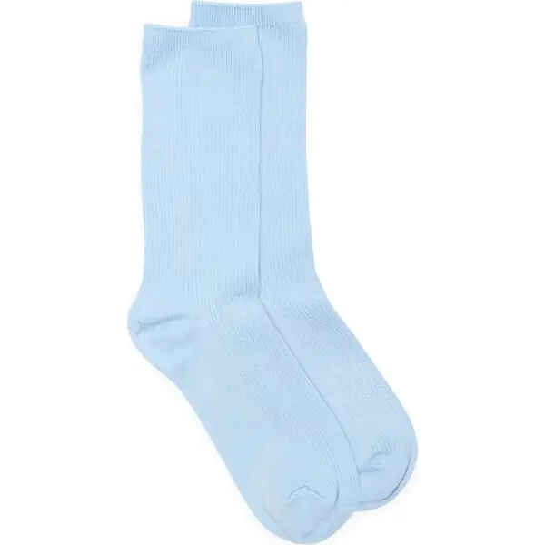 Nordstrom Everyday Rib Crew Socks - Blue Floaty