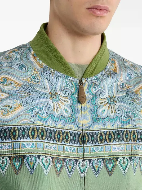 Etro Paisley Print Zip-up Bomber Jacket