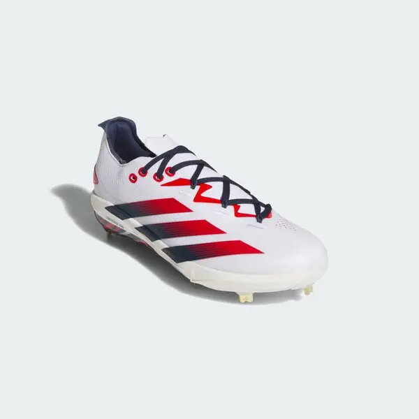 Adidas Adizero Electric+ 2.0 Usa Cleats - Cloud White / Team Navy Blue 2 / Team Collegiate Red