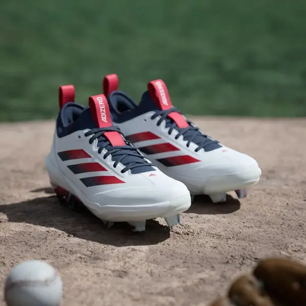 Adidas Adizero Impact Tpu 2.0 Usa Cleats - Cloud White / Team Navy Blue 2 / Team Collegiate Red