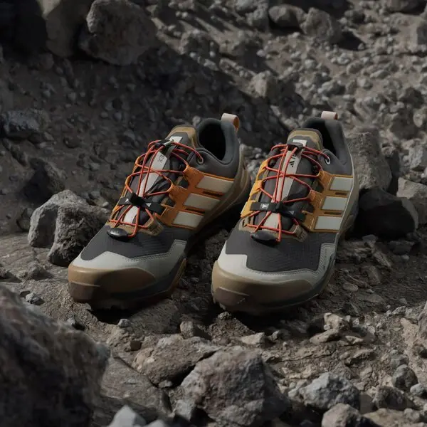 Adidas Terrex Skychaser Hiking Shoes - Carbon / Off White / Pure Tangerine