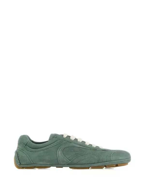 Prada Montecarlo Suede Sneakers - Green