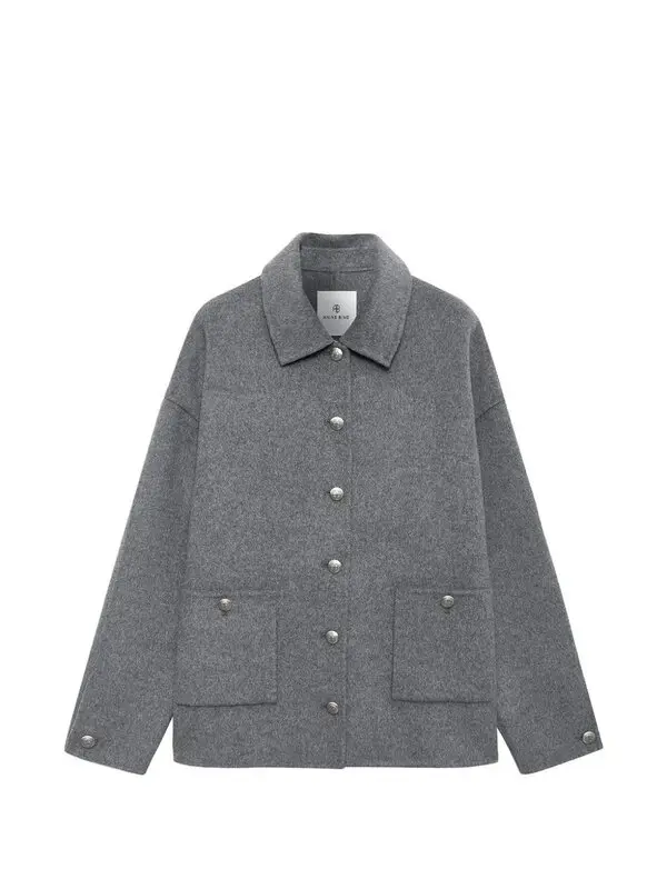 ANINE BING Luca Button-pocket Jacket - Grey
