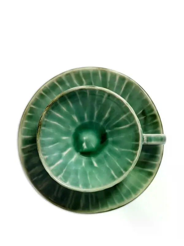 SERAX Verde Lanza Ribbed Espresso Cup & Saucer