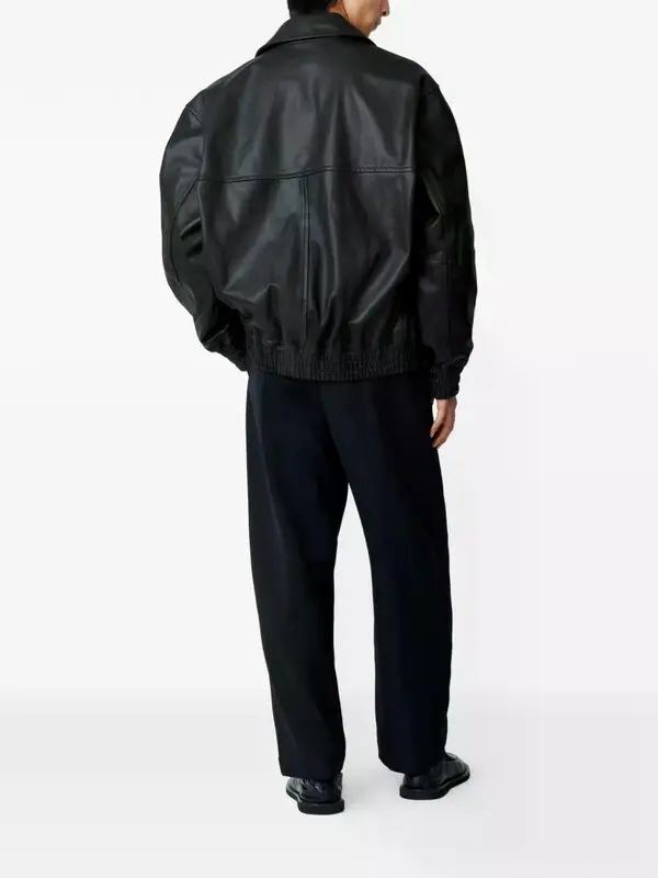 Studio Nicholson Piston Zip-up Leather Jacket