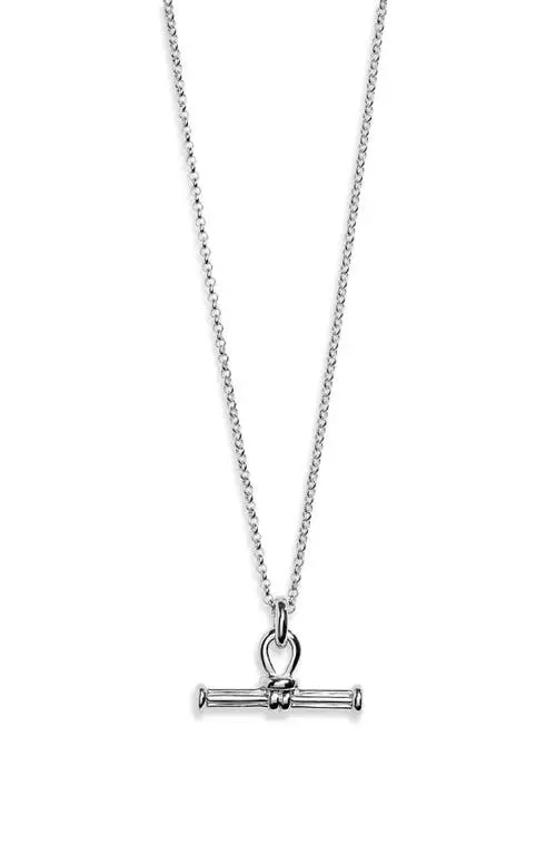 MISSOMA Ridge T-bar Pendant Chain Necklace - Silver