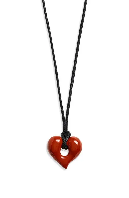 MISSOMA Molten Heart Cord Pendant Necklace - Jasper