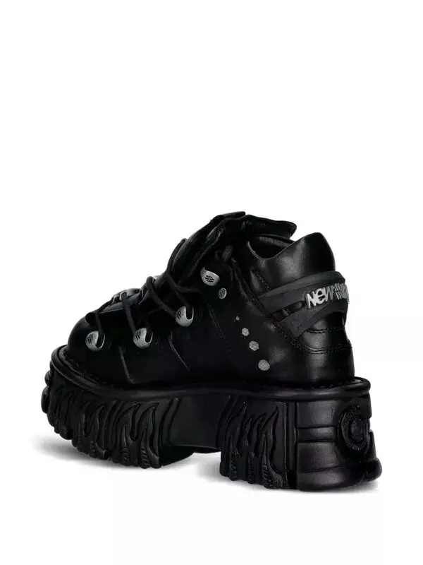 NEW ROCK Lace-up Platform Sneakers - Black