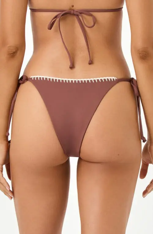 L*Space Samba Bitsy Side Tie Bikini Bottoms - Cafe