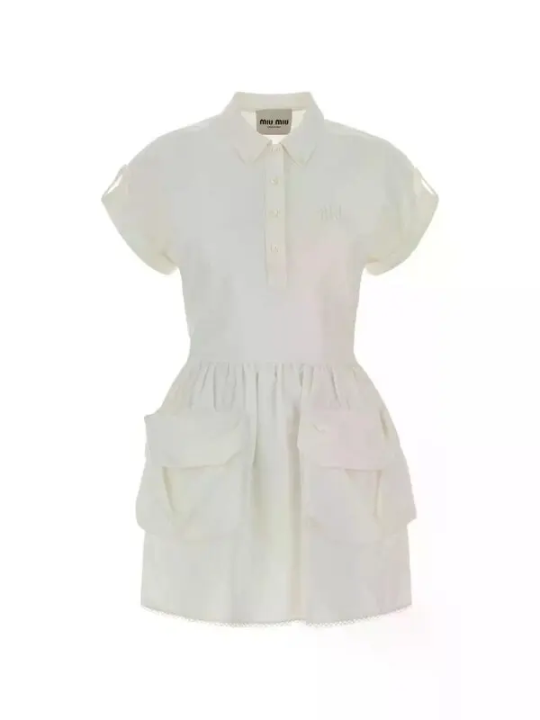 Miu Miu Slubbed Poplin Dress