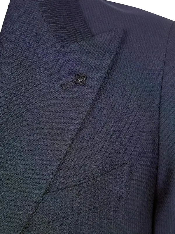 Tagliatore Double-breasted Jacket With Peak Lapel - Blue