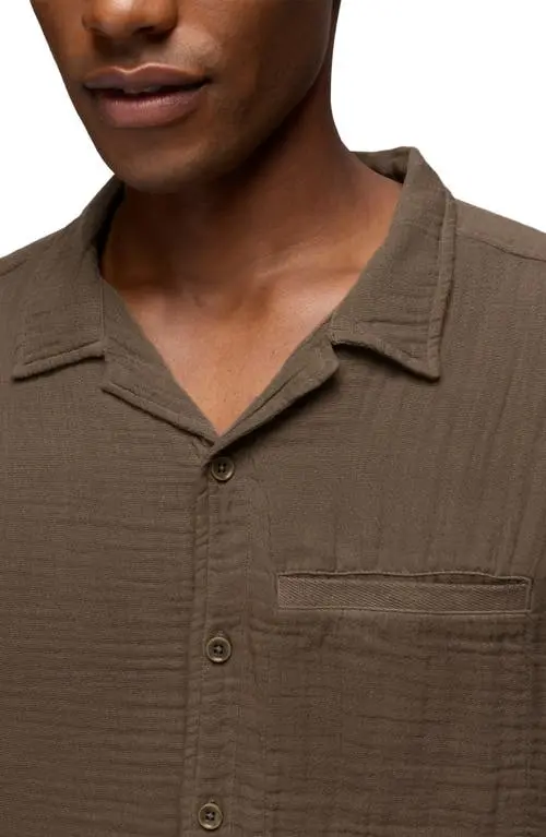 Prana Hideaways Organic Cotton Camp Shirt - Mud