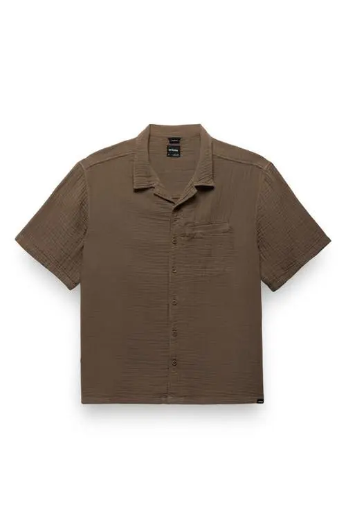 Prana Hideaways Organic Cotton Camp Shirt - Mud