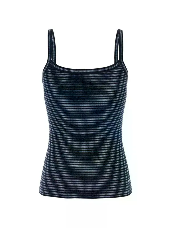 Prada Embroidered Cotton Tank Top