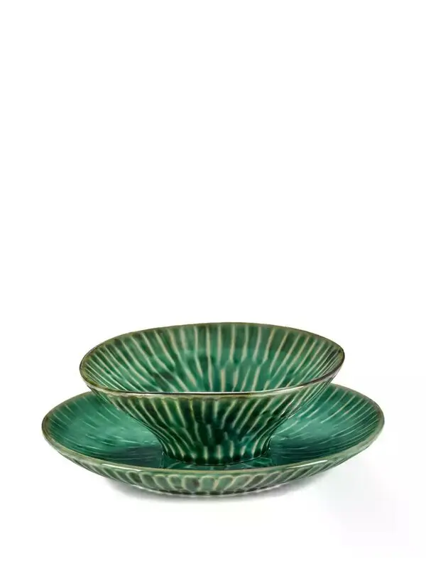 SERAX Verde Lanza Ribbed Breakfast Set