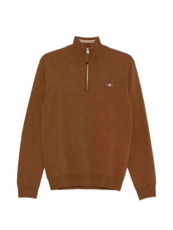 Gant Half-zip Sweater - Brown