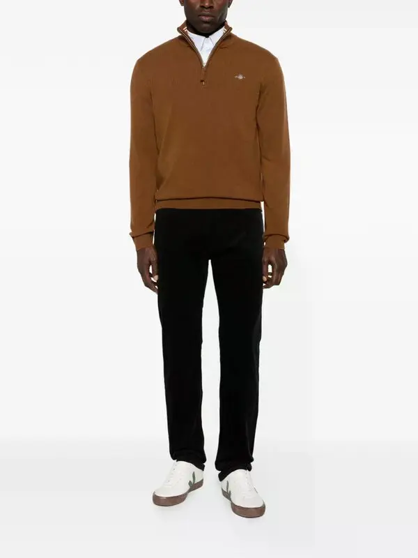 Gant Half-zip Sweater - Brown