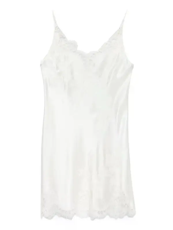 Carine Gilson Lace V-neckline Slip - White
