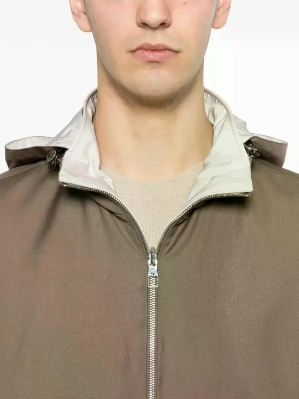 MONTECORE Hooded Zip Gilet - Brown