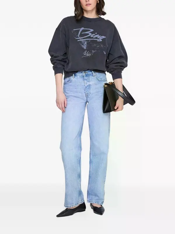 ANINE BING Graphic Print Sweatshirt - Black
