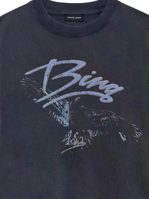 ANINE BING Graphic Print Sweatshirt - Black