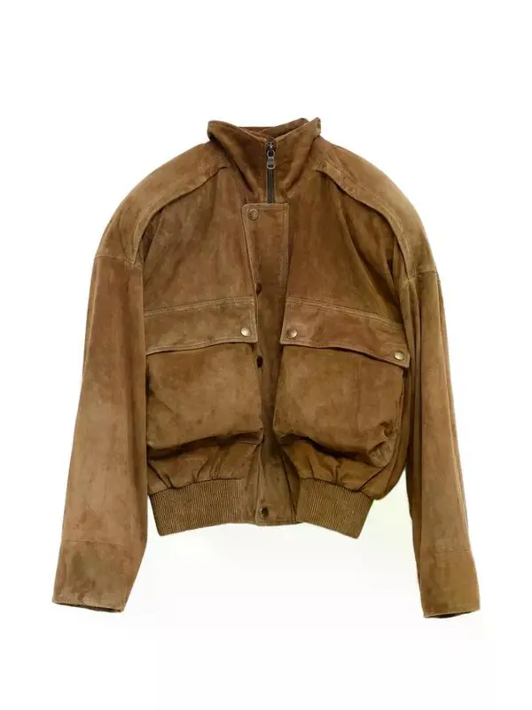 PETAR PETROV Flap-pocket Suede Bomber Jacket
