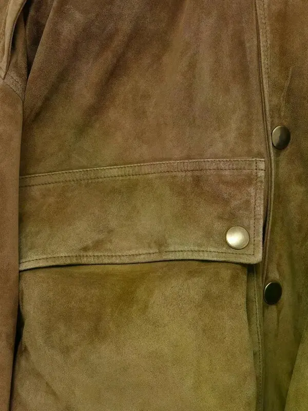 PETAR PETROV Flap-pocket Suede Bomber Jacket