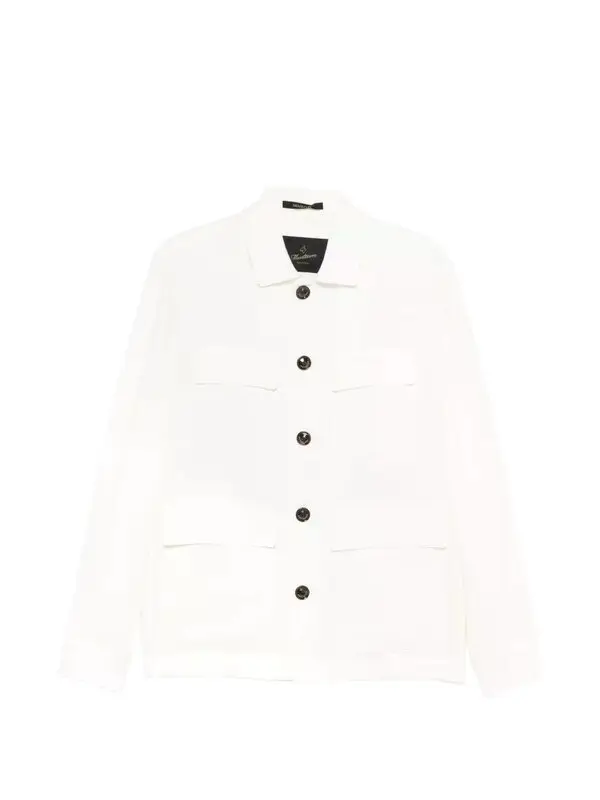 MONTECORE Buttoned Flap-pocket Overshirt - White