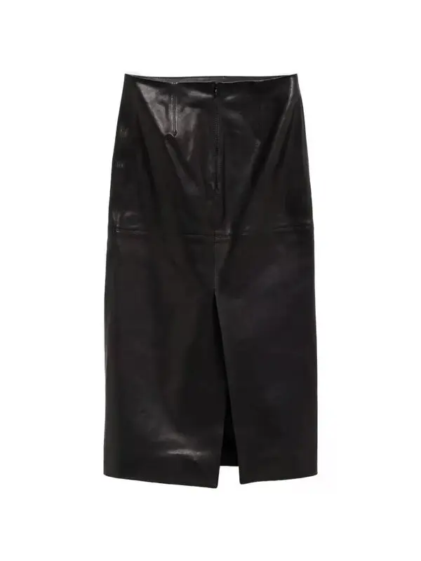 PETAR PETROV Leather Midi Skirt