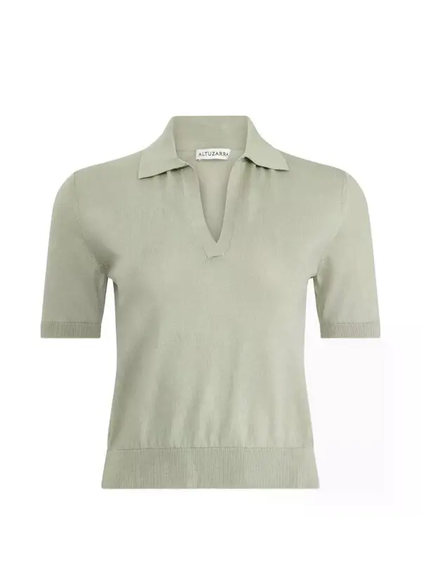 Altuzarra Clay V-neck Knit Polo Top