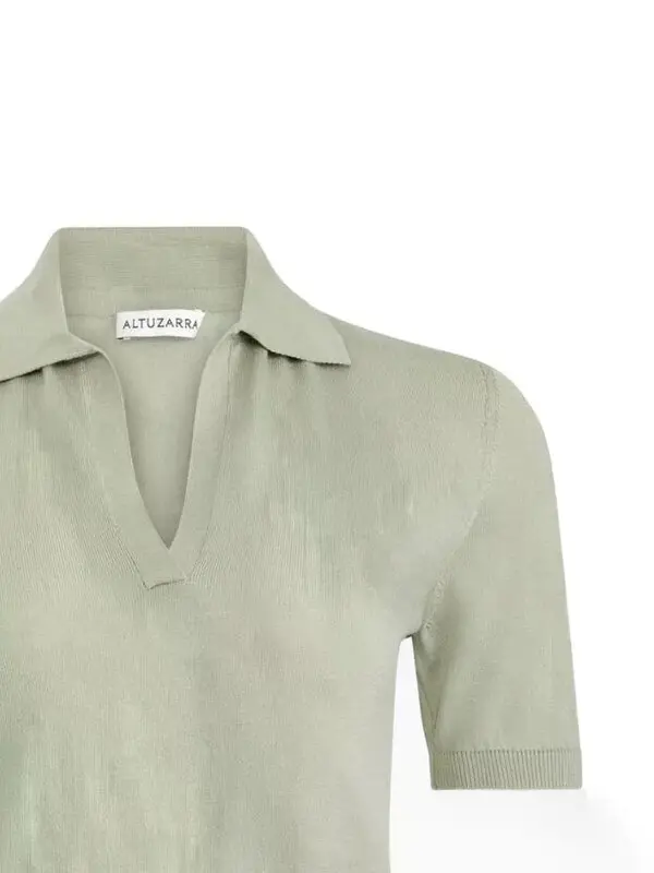 Altuzarra Clay V-neck Knit Polo Top