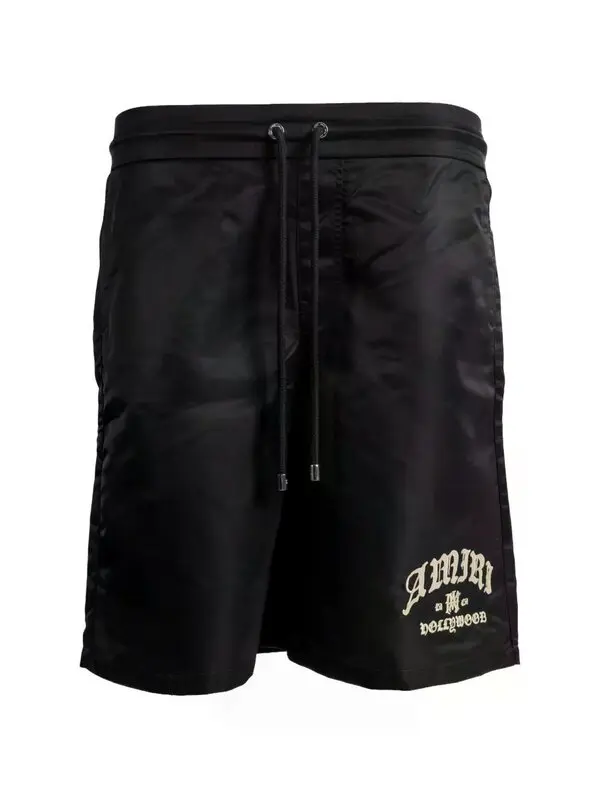Amiri Graphic-print Drawstring Shorts - Black