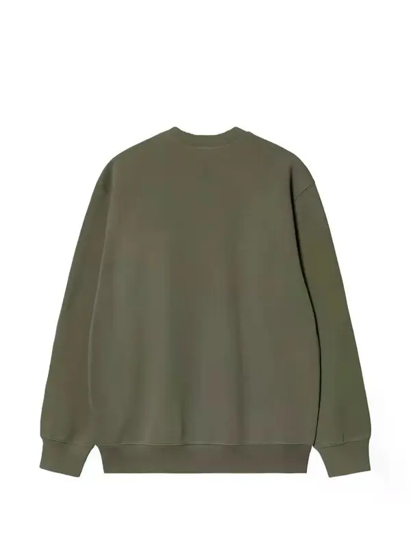 Carhartt Work In Progress Logo-embroidered Crew-neck Sweatshirt - Green
