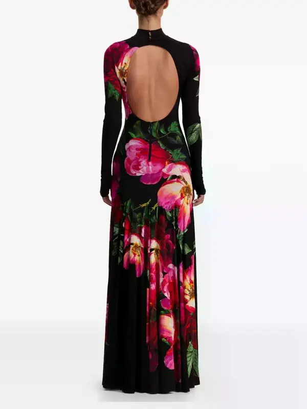 Alice + Olivia Augusta Floral Maxi Dress - Black