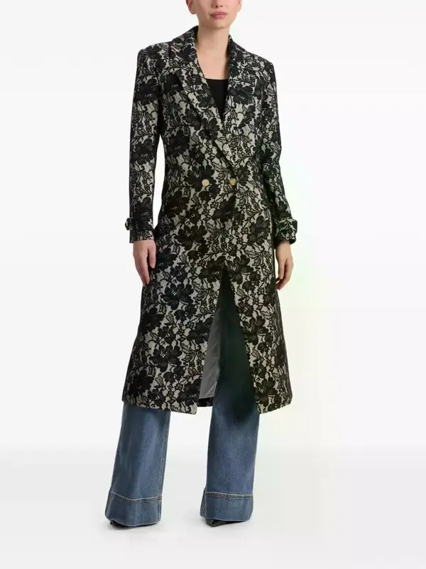 Alice + Olivia Jimmy Floral Long Coat