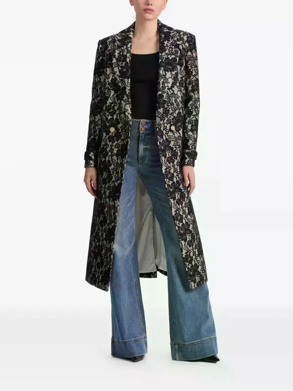Alice + Olivia Jimmy Floral Long Coat