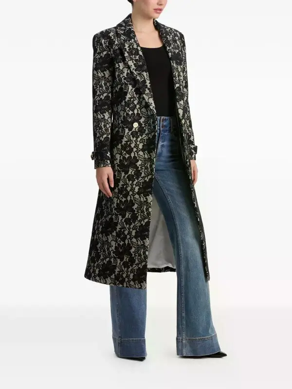 Alice + Olivia Jimmy Floral Long Coat