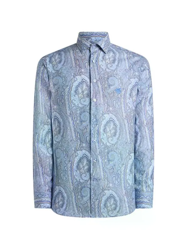Etro Floral Paisley Cotton Shirt - Blue